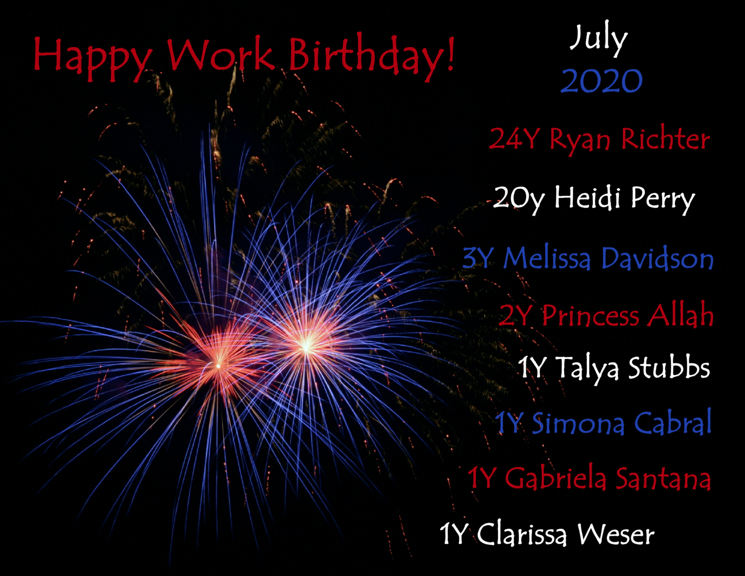 July Work Birthday! – Waterfall Canyon Academy